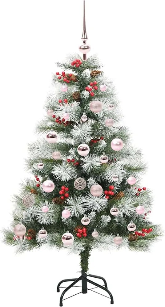 Umělý vánoční stromeček Zelená a bílá 120 cm PVC, kov a plast 3395163