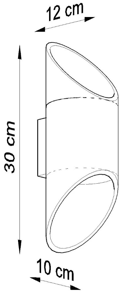 Nástěnné svítidlo Penne 2, 1x černé kovové stínítko