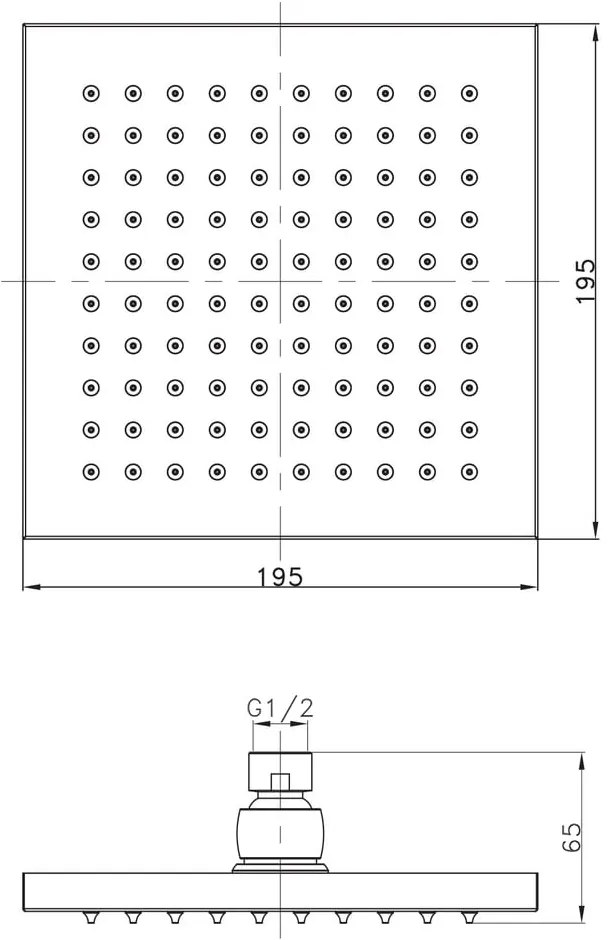Mosazná hlavová sprcha ve zlaté barvě – Sapho