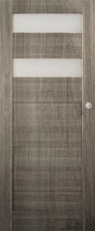 posuvné interiérové dveře do pouzdra SANTIAGO model 5 Průchozí rozměr: 70 x 197 cm, Orientace dveří: Levé dveře, Dekor: Bílá