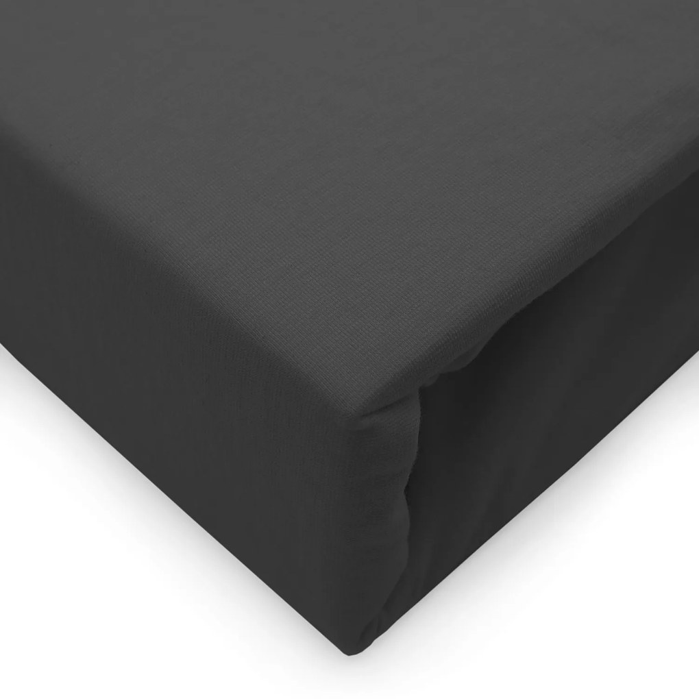 ELASTICKÉ JERSEY PROSTĚRADLO 200X220 CM, VÝŠKA 30 CM ČERNÁ