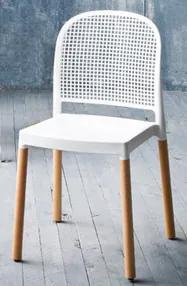 Panama BL - plastová židle s dřevěnýma nohama