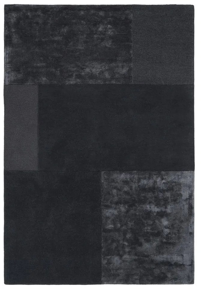 Antracitový koberec Asiatic Carpets Tate Tonal Textures, 160 x 230 cm