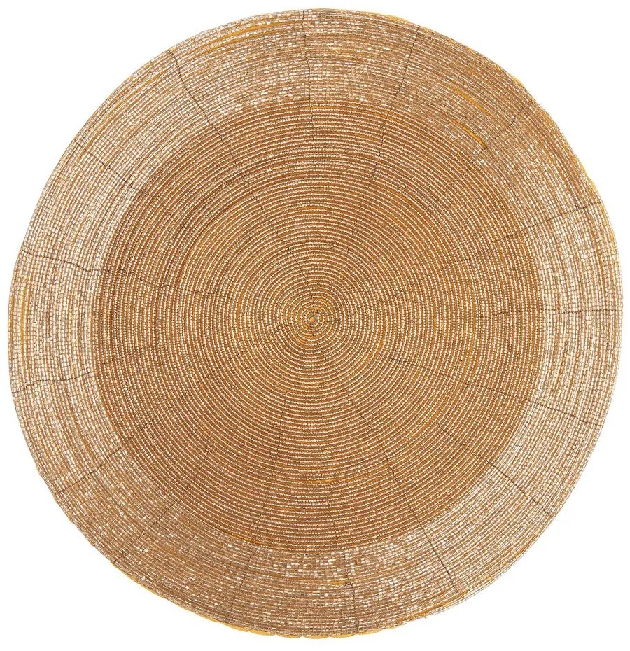 SHINE ON Prostírání s perlami 35 cm - zlatá