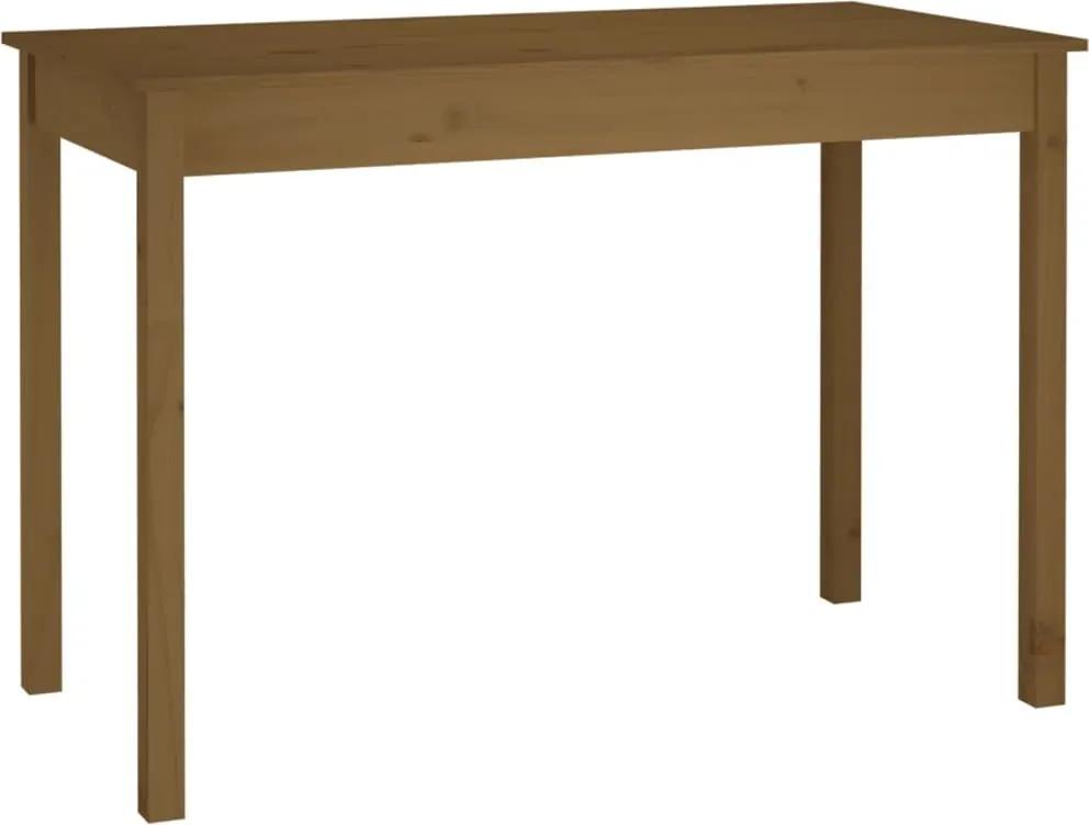 vidaXL Jídelní stůl 110 x 55 x 75 cm masivní borové dřevo [814252] Barva: Černá