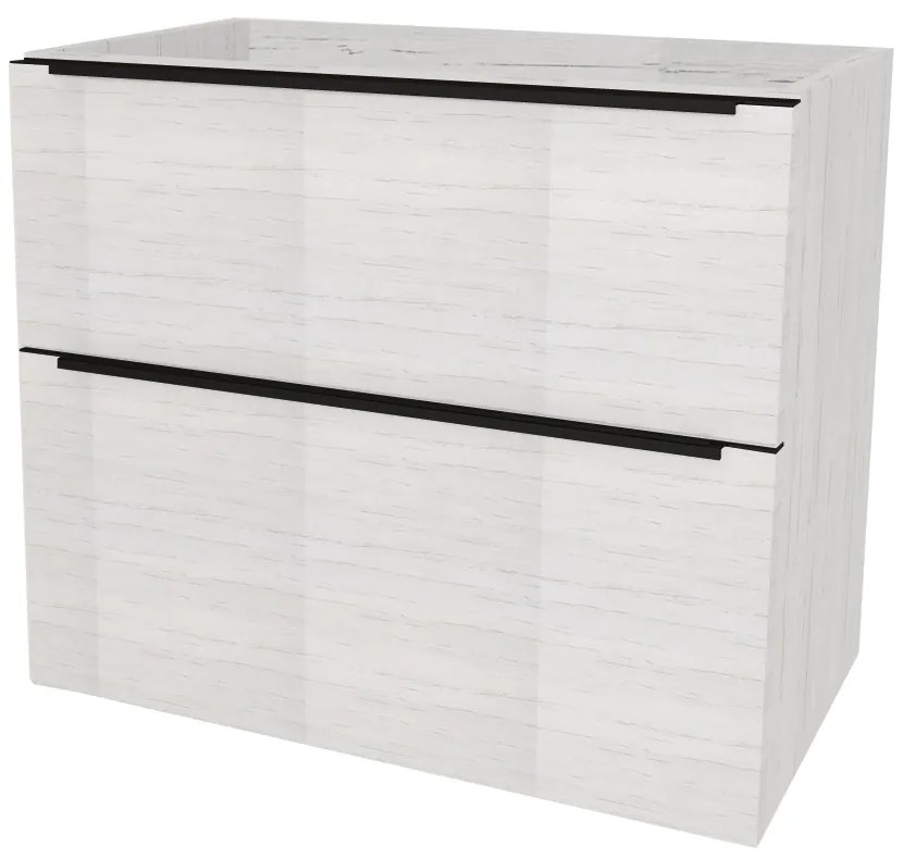 Mereo Mereo, Mailo, koupelnová skříňka 81 cm, černé madlo, Multidecor, CN591SBPINO