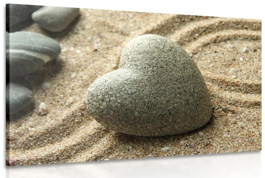 Obraz kamenné srdce - 60x40 cm