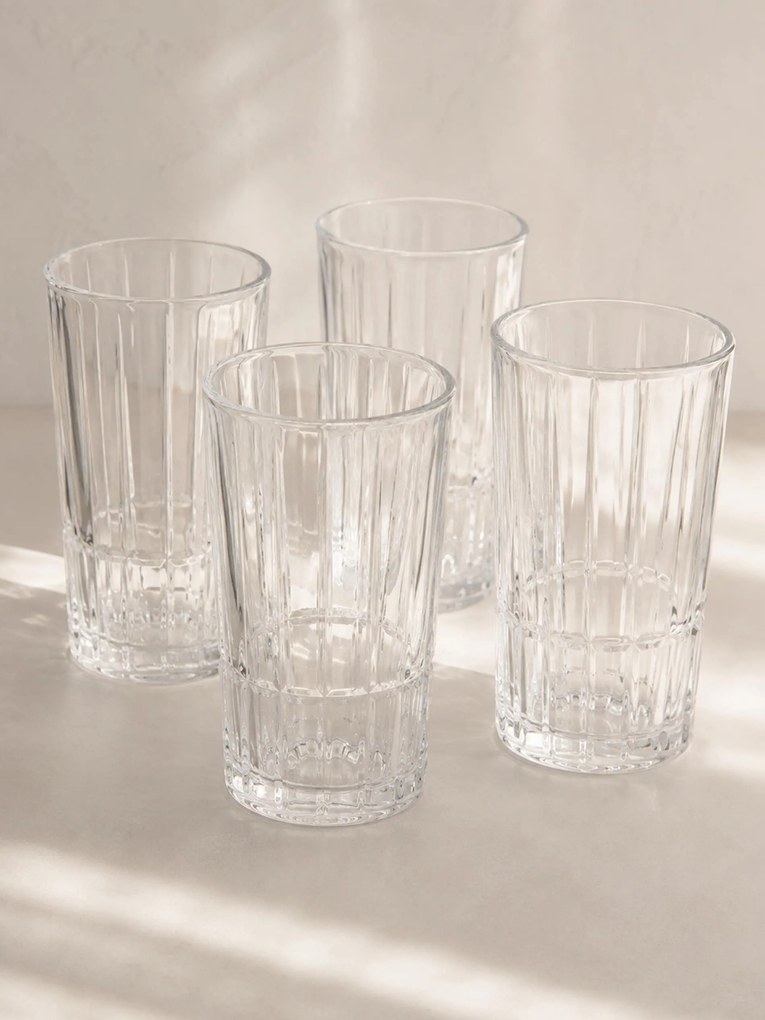 Sinsay - Sklenice s reliéfním vzorem 4 pack - clear