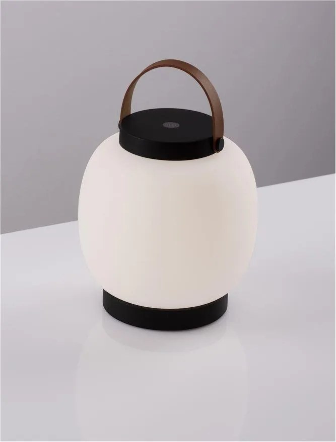NV 9002876 Venkovní stolní lampa JIGRA černý hliník a akryl LED 2W 3000K 3,7V 306st. IP54 vypínač na těle / USB kabel - NOVA LUCE