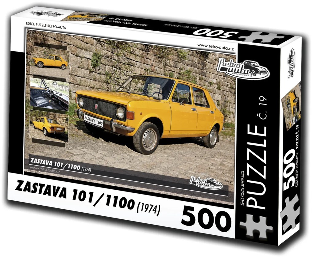 Retro-auta puzzle č. 19 zastava 101,1100 (1974) 500 dílků