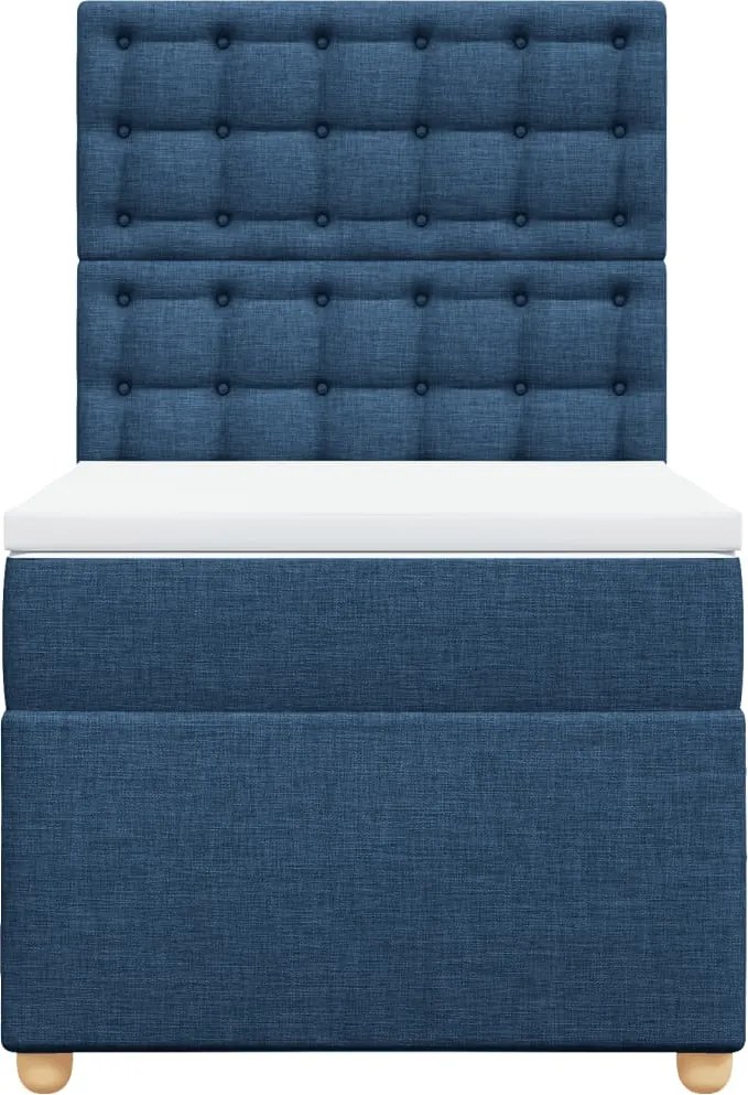 Box spring postel s matrací modrá 90x190 cm textil 3293455