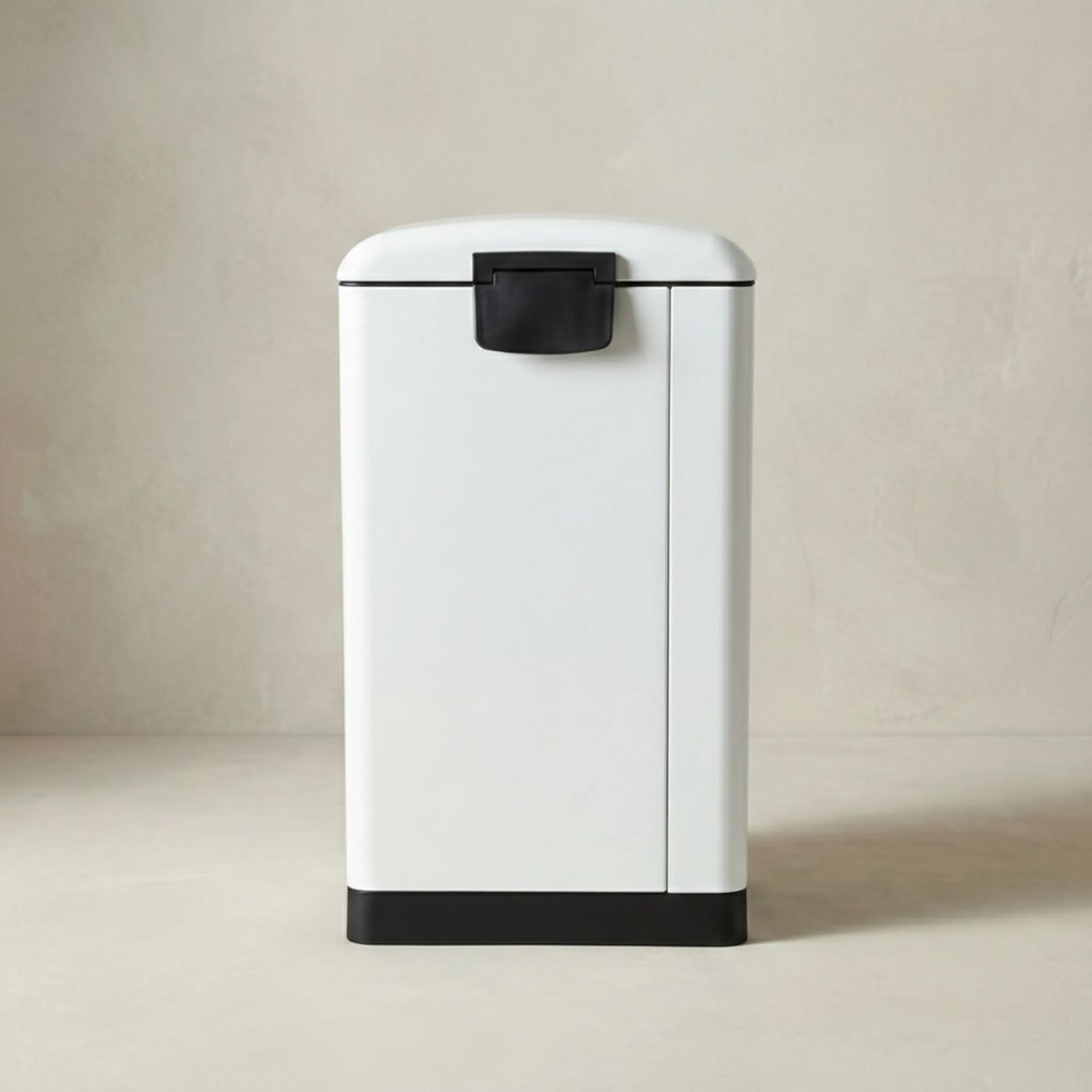 Odpadkový koš s pedálem MYK, 30 l – bílý