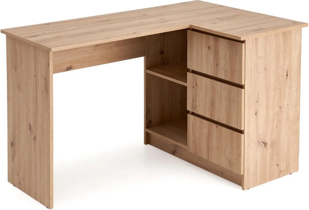 Rohový psací stůl Bega dub artisan