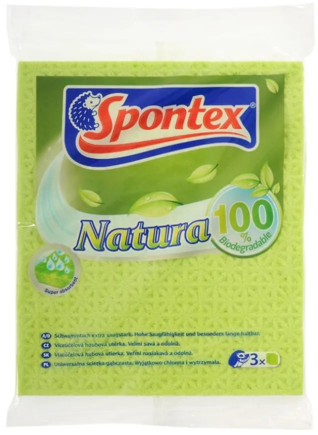 Houbové utěrky Natura - 3 ks. Spontex