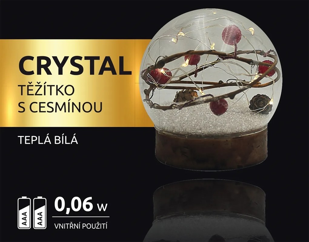 Marimex | Crystal těžítko s cesmínou 10 LED | 18000315