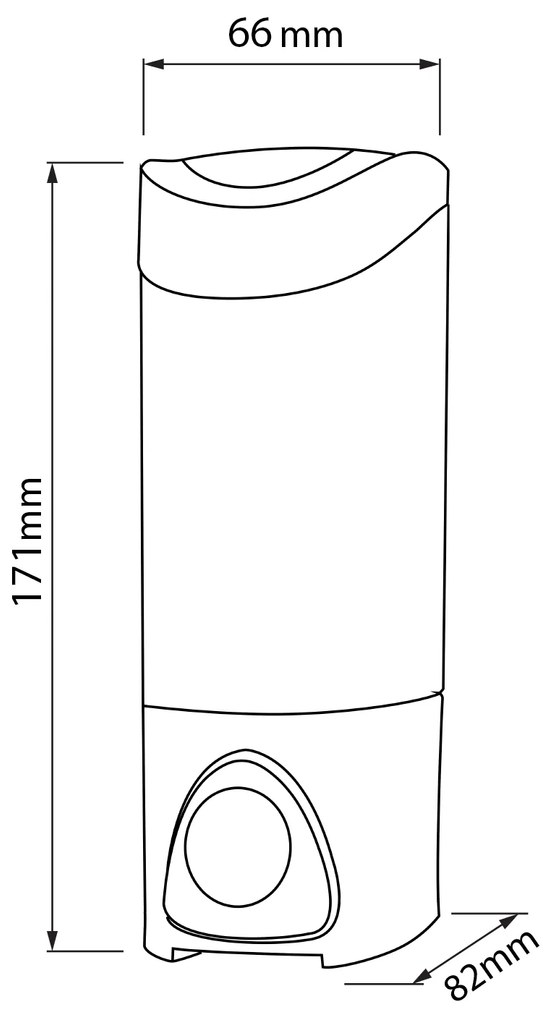Aqualine Aqualine, Dávkovač tekutého mýdla na zavěšení 300ml, chrom, 1319-71