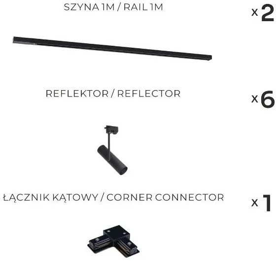 Zuma Line 3569 - Bodové svítidlo v lištovém systému LISA 6xGU10/35W/230V černá