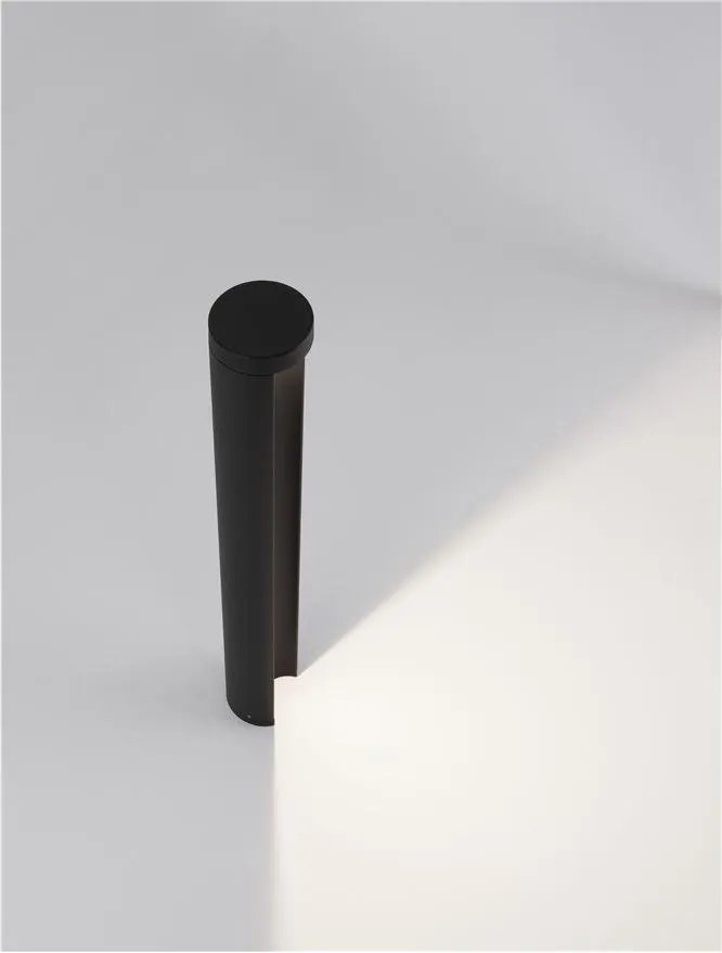 NV 9002879 Venkovní sloupkové svítidlo TIEN černý hliník a čiré sklo LED 8.5W 3000K 200-240V 55st. IP54 - NOVA LUCE