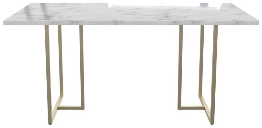 Jídelní stůl s deskou v dekoru mramoru 90x160 cm Astor – CosmoLiving by Cosmopolitan