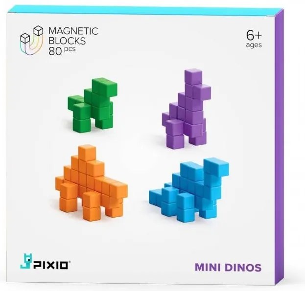 Stavebnice pixio mini dinos smart magnetická