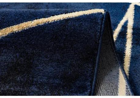 koberec EMERALD výhradní 1022 glamour, stylový geometrický tmavě modr velikost 180x270 cm | krásné koberce cz