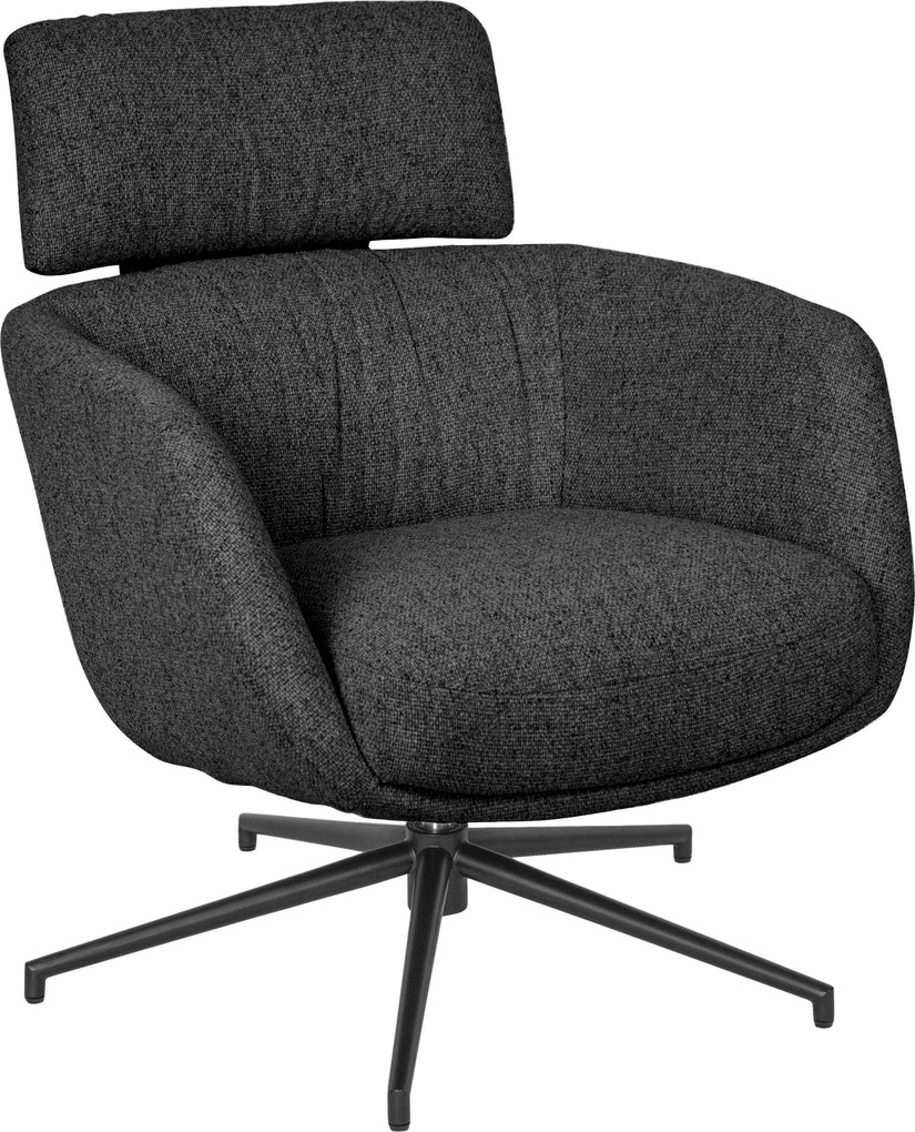 XXXLutz RELAXAČNÍ KŘESLO, kov, textil, černá, tmavě šedá Dieter Knoll - Relaxační křesla - 001261001003