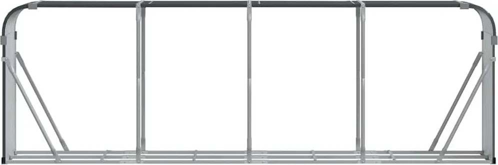 vidaXL Držák na polena 300 x 45 x 100 cm pozinkovaná ocel [364566] Barva: Stříbrná