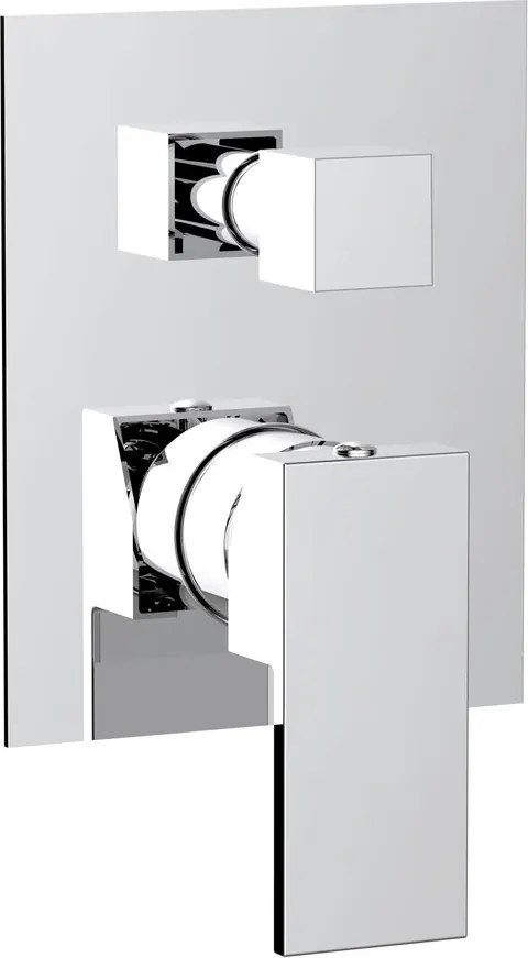 Sapho Sapho, CUBEMIX podomítková sprchová baterie, 2 výstupy, chrom, CM042