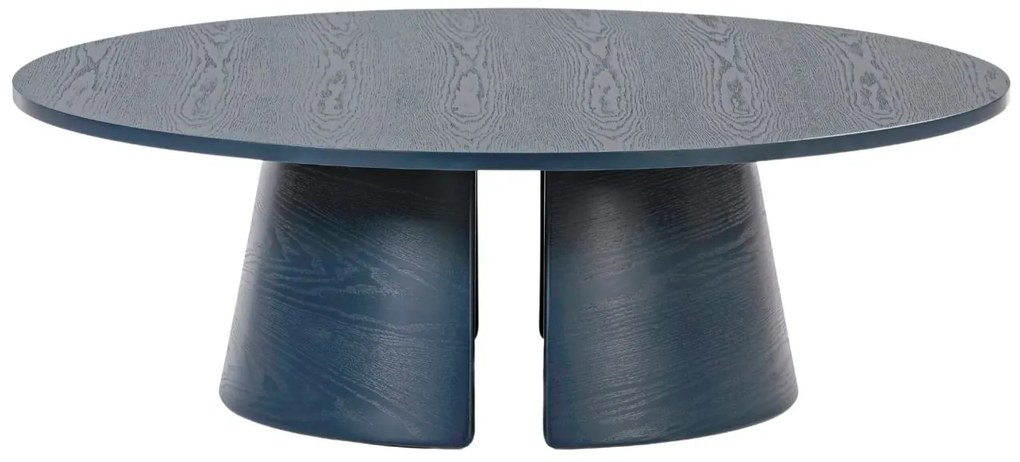 OnaDnes -20% Modrý jasanový kulatý konferenční stolek Teulat Cep 110 cm
