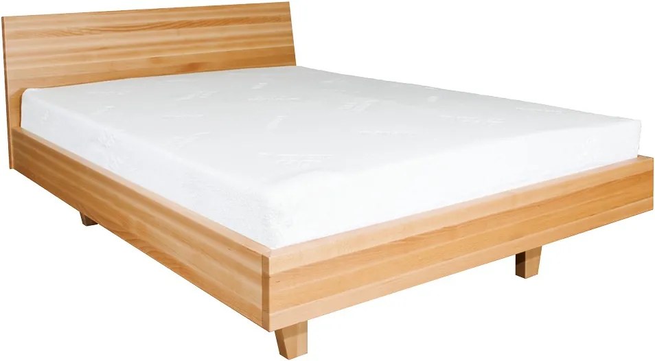 Drewmax LK113 140x200 cm dřevěná postel masiv buk dvojlůžko