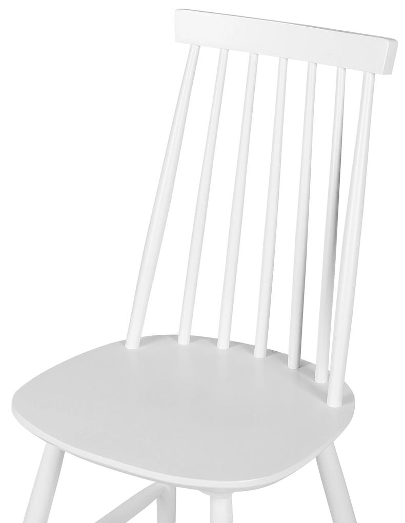 Sada 2 dřevěných jídelních židlí bílé BURBANK Beliani