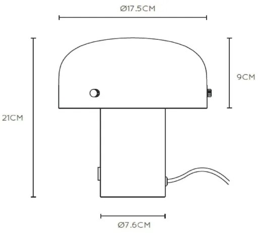 Lucide 05538/01/02 - Stmívatelná stolní lampa TIMON 1xE14/10W/230V pr. 17,5 cm