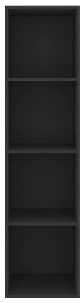 vidaXL Nástěnná TV skříňka černá 37 x 37 x 142,5 cm dřevotříska