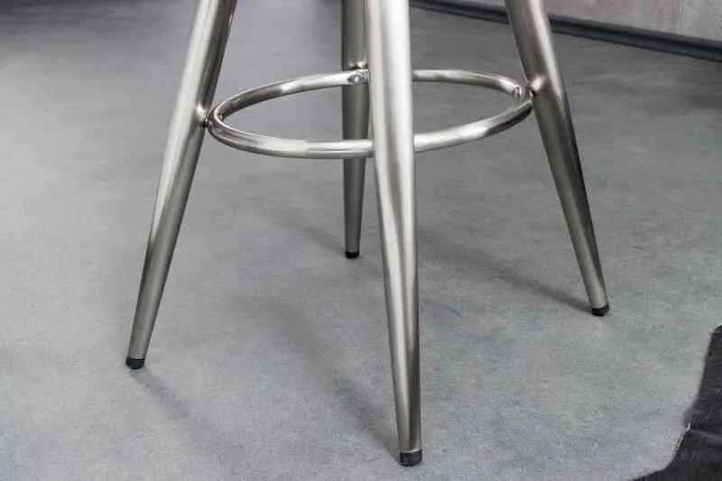 invicta interior Barová židle Industrial stříbrná 43655