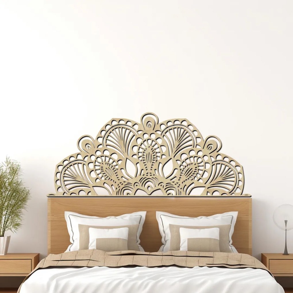 dřevo života Dřevěná poloviční mandala RADOST Zvolte rozměr (cm): 90x36, Zvolte barvu dekoru: Buk