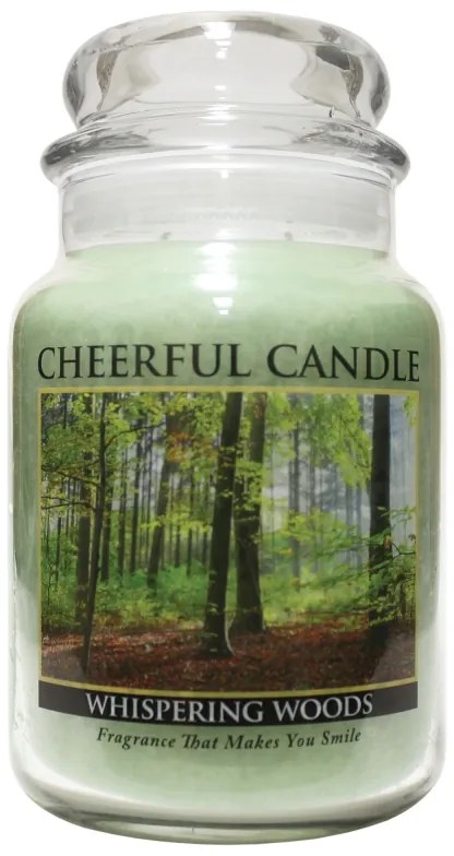 Cheerful Candle Vonná svíčka ve skle Šeptající Les - Whispering Woods, 24oz