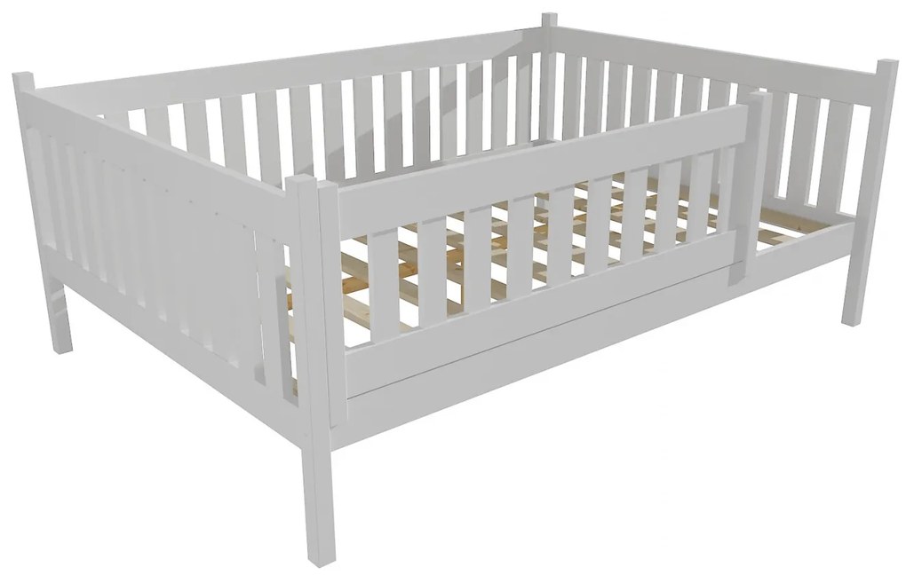 Dětská postel M 012 XL NEW* se zábranou (Barva dřeva: barva bílá, Rozměr: 140 x 200 cm)