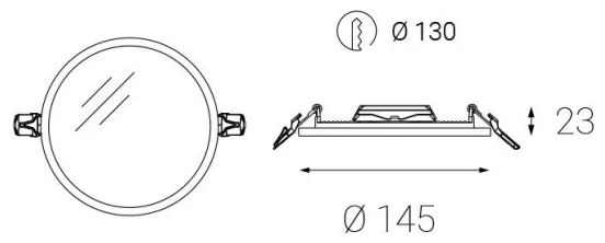 LED2 - LED Koupelnové podhledové svítidlo SLIM LED/10W/230V IP43 CRI 90