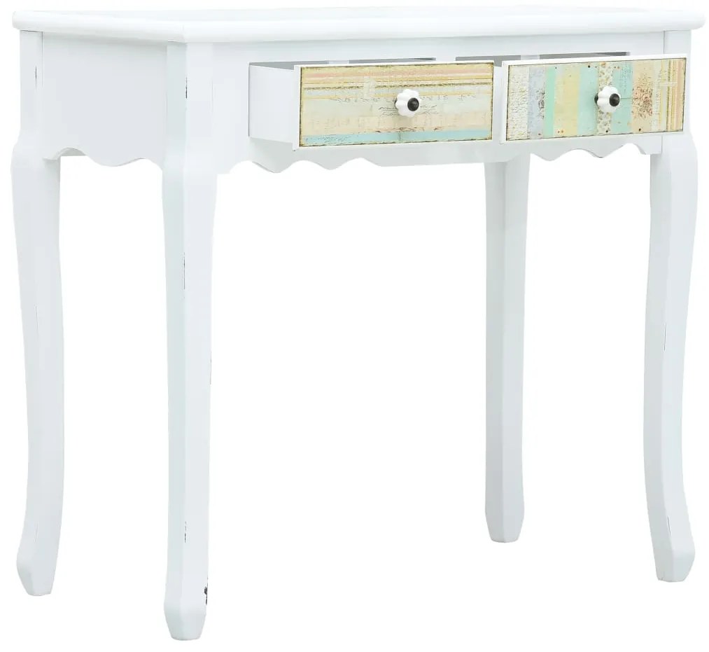 Konzolový stolek Luqis - dřevo - bílý | 80x40x74 cm