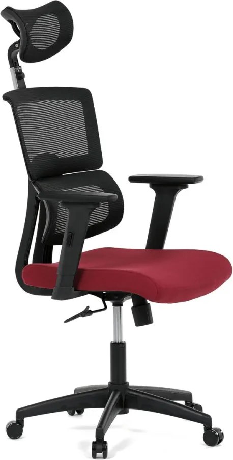 Kancelářská židle KA-B1025 BOR, houpací mechanismus, červená síťovina (63 x 68) cm