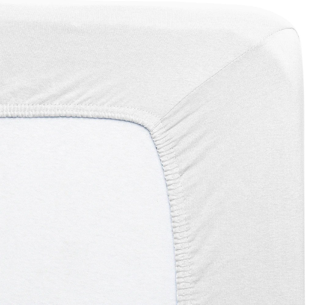 Florella Prostěradlo Solit Jersey Weiss, 180-190x200 cm
