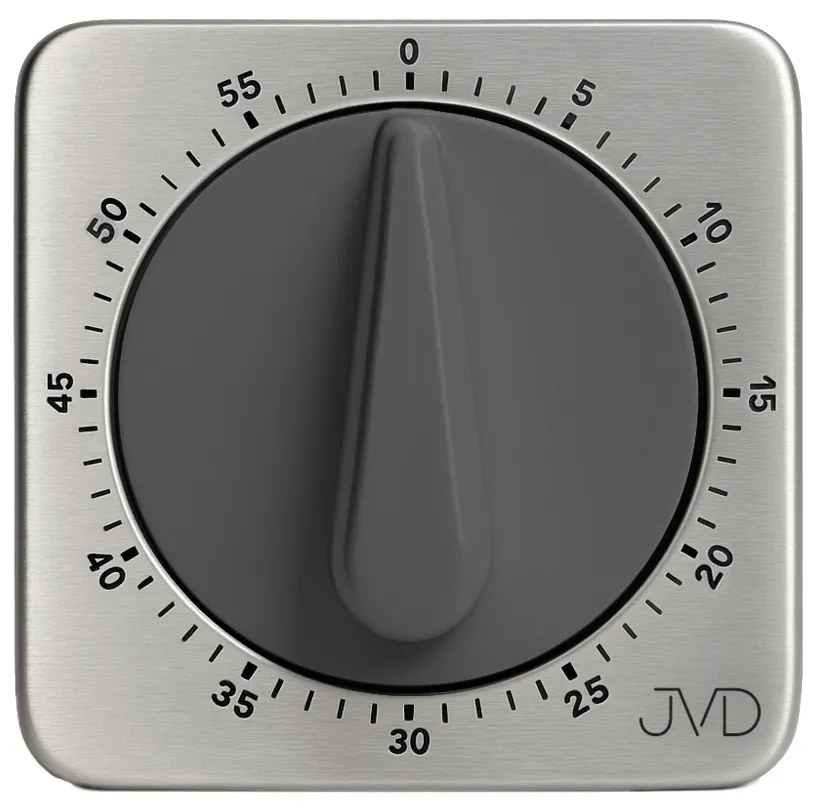 JVD Stříbrná kuchyňská mechanická minutka JVD DM79.2