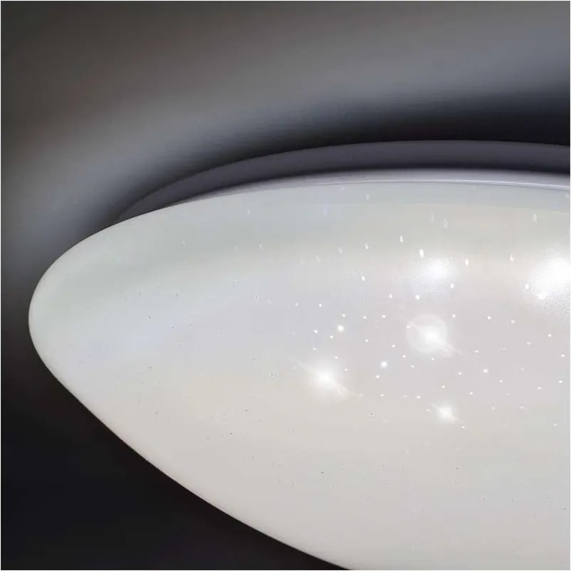 LED stropní světlo s dálkovým ovládáním Star - průměr 37 cm, bílá