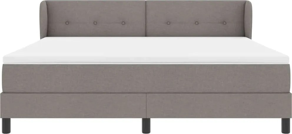 Postel s boxspringem s čelo Taupe 180 x 200 cm textil 3340042