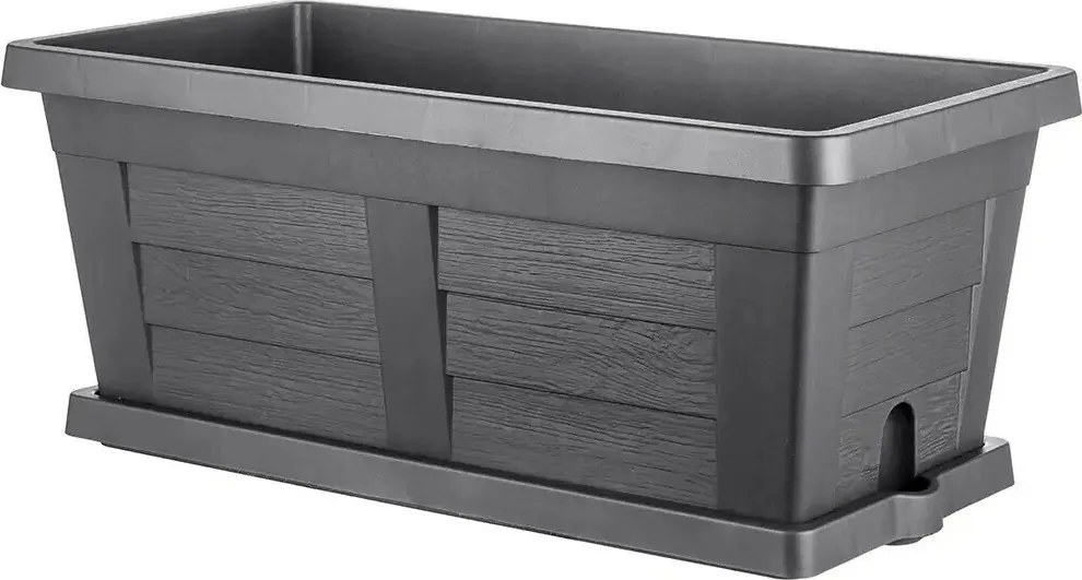 Bama Zahradní velkoobjemový truhlík Legno antracit, 60 x 30 x 25 cm, 60 cm