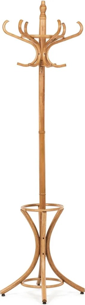 Dřevěný stojanový věšák, dub, 185 cm