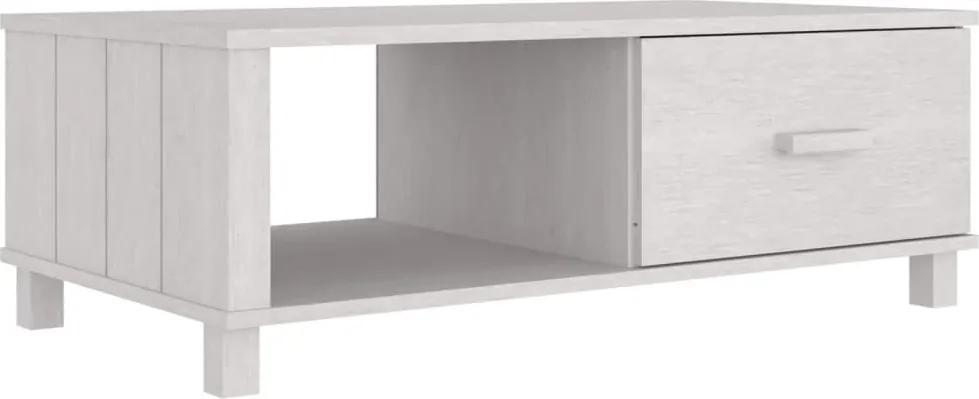 vidaXL Konferenční stolek HAMAR 100 x 55 x 35 cm masivní borovice [340453] Barva: Bílá