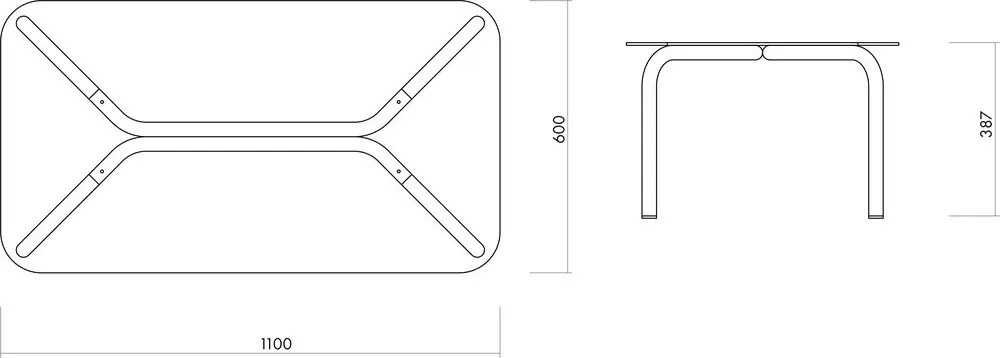 Konferenční stolek se skleněnou deskou ve stříbrné barvě 60x110 cm Uku – noo.ma