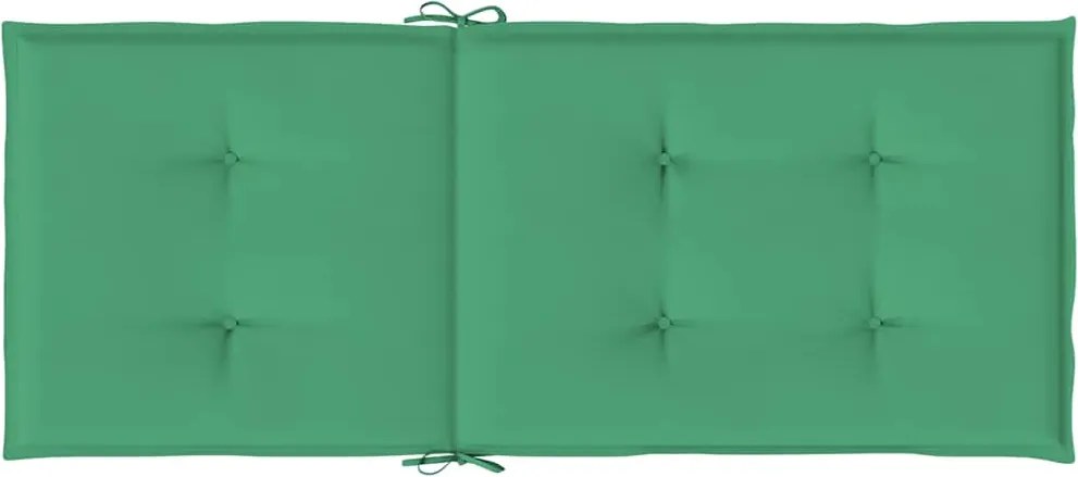 Podušky na židli vysoké opěradlo 6 ks zelené 120x50x3 cm textil 314109