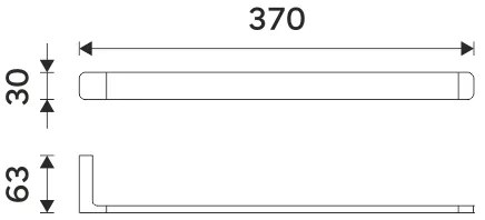 Držák na ručníky jednoramenný 37 cm chrom k umyvadlu NIMCO MAYA MA 29097-26